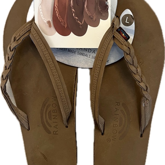 Rainbow | Shoes | Rainbow Braided Flip Flop Sandal Dark Brown Womens ...